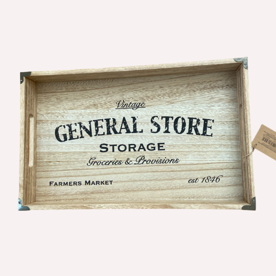 General Store Wooden Tray – Vivre - Home | Gifts | Plants - NZ